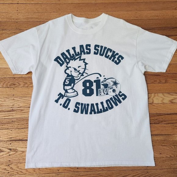 Shirts | Y2k Philadelphia Eagles 81 Calvin Dallas Sucks To Swallows ...